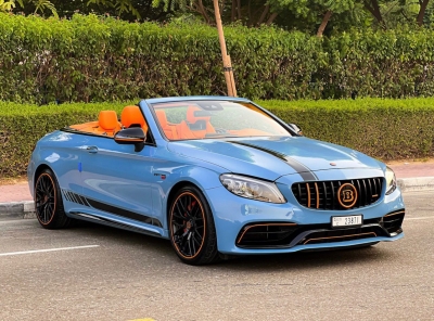 Rent Mercedes Benz AMG C63 Convertible Brabus Kit 2021 Car in Dubai at ...